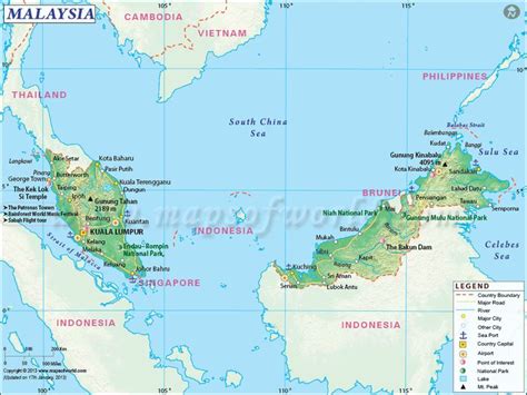 Malaysia Is Separated Into Peninsula Malaysia And East Malaysia Part