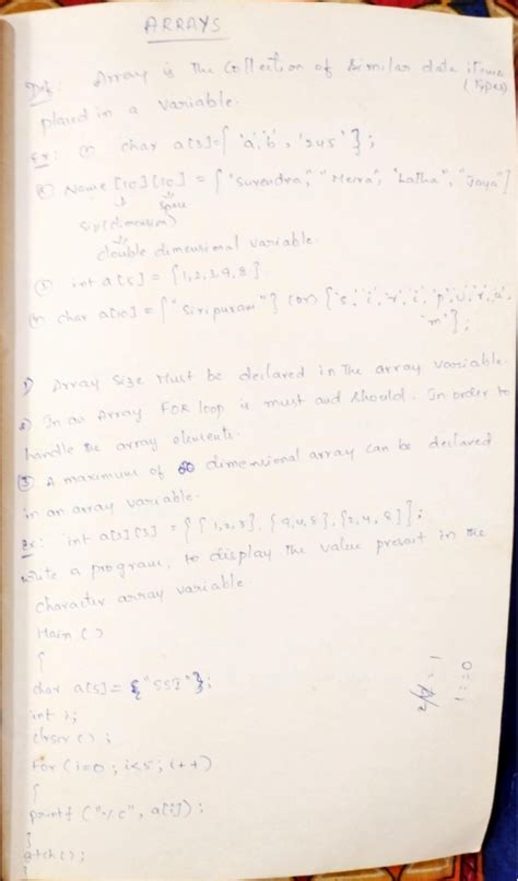 C Lang Notes Handwritten Part C Programming Studocu