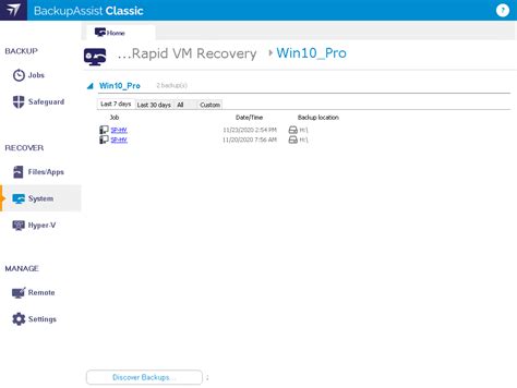 Rapid VM Recovery