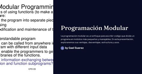 Programación Modular