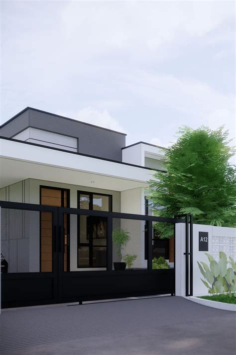 Model Desain Rumah Modern Minimalis 10x20 M Rumah Garis House Design Desain Rumah