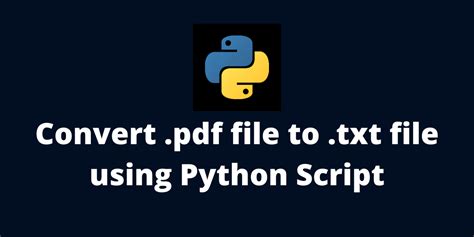 Convert Pdf To Txt File Using Python Askpython