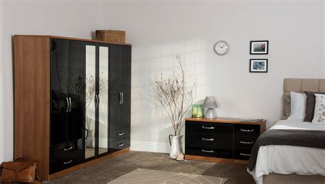 Walnut And Gloss Black