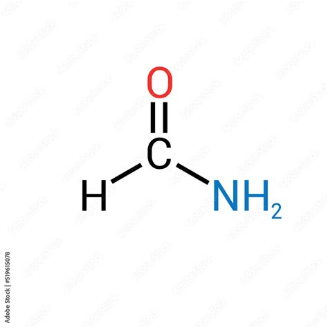 Chemical Structure Of Formamide Ch3no Stock Vector Adobe Stock