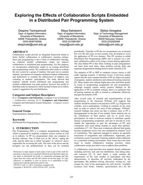 Pdf Exploring The Effects Of Collaboration Scripts Embedded In A