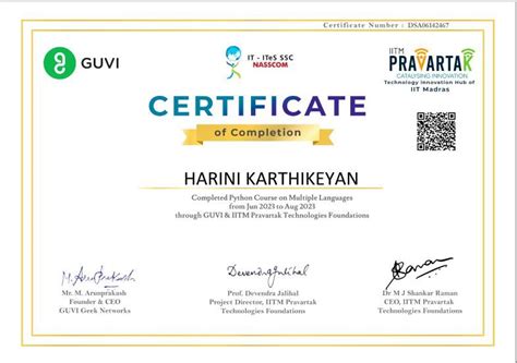 Harini Karthikeyan On Linkedin Iitmadras Guvi Pythonprogramming