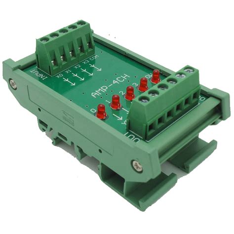 4 Channels DC 24V PLC Amplifier Plate Board PNP Input NPN Output Opto Isolated Design