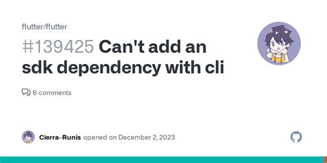 Cant Add An Sdk Dependency With Cli · Issue 139425 · Flutterflutter