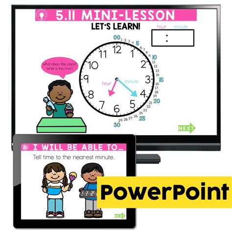 Lucky To Learn Math Lesson 511 Time To 1 Minute Teaching Slides