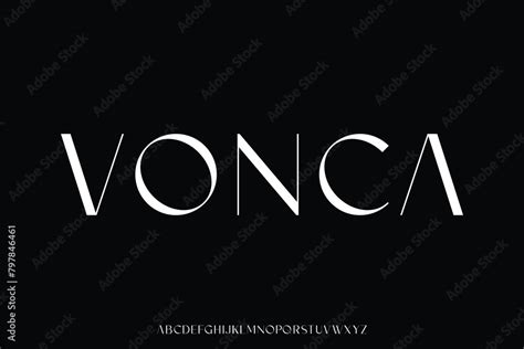 Elegant Minimalist Alphabet Display Font Vector Luxury And Feminine Typeface Stock Vector