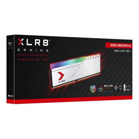 Memoria 8gb Ddr4 3600 Pny Xlr8 Gaming Epic X Rgb Silver