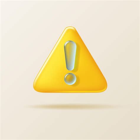 Желтый треугольник предупреждающий о риске и опасности с прозрачным восклицательным знаком из