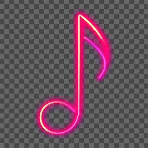 Neon Music Note Psd High Quality Free Psd Templates For Download Freepik
