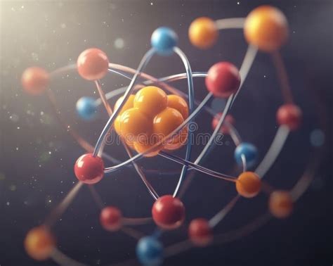 Vibrant Depiction Of An Atom Where Electrons Are Shown Orbiting And The Nucleus Is Glowing