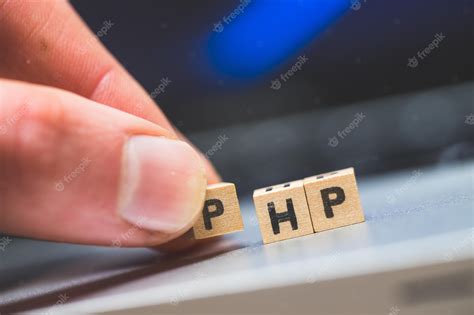 Premium Photo Php Programming Web Language Wooden Cubes With Letters