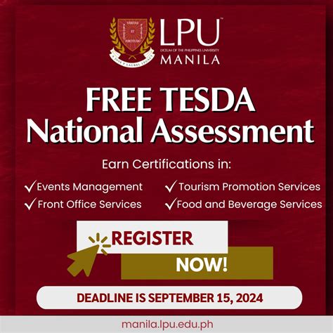 Free Tesda National Assessment Lyceum Of The Philippines University