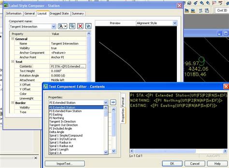 Grid Easting And Northing In Alignment Labels Autodesk Community