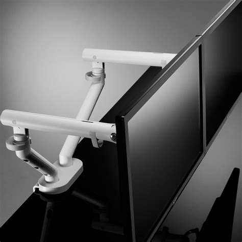 Flo Dual Monitor Arms Cbs Flo Dual Mount Arm Apres Furniture