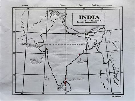 Icse Class 10 Geography Map Marking Solution