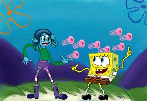 Spongebob Squarepants And Ruby Gillman Fan Art By Fervildraws On Deviantart