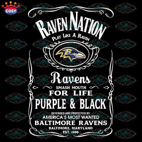 Raven Nation Play Like A Raven Football Baltimore Ravens Slogan Svg C
