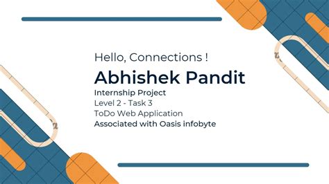 abhishek pandit on linkedin oasisinfobyte opportunity intenship webdevelopment webdesign