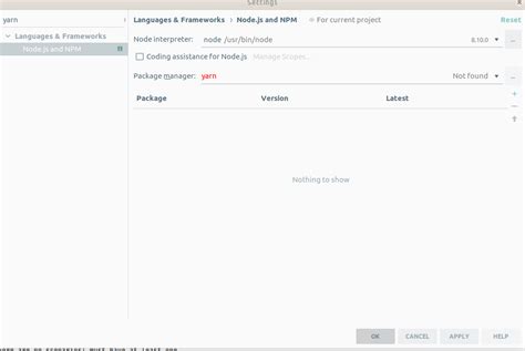 Webstorm Why Is Yarn Not Found As A Package Manager In PhpStorm Stack Overflow
