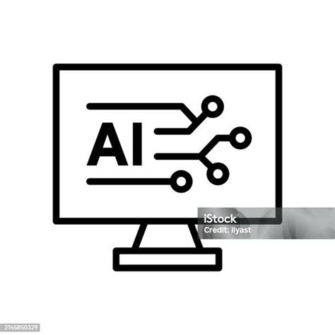 Pixel Perfect Vector Line Icon For Chatbot Stock Illustration