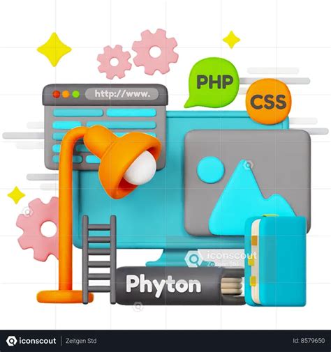 Phython Code 3d Illustration Free Download Design And Development 3d Illustrations Iconscout