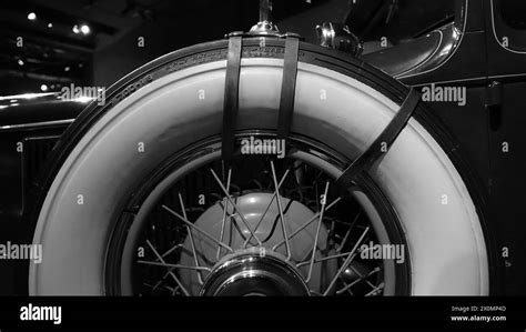 Turin Italy June 20 2021 The External Spare Wheel Of An Antique