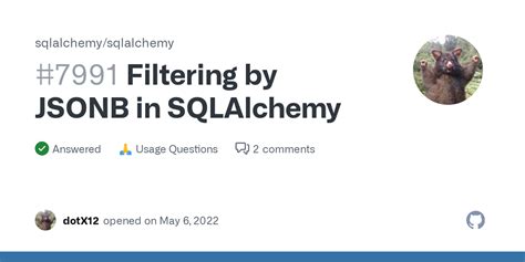 Filtering By Jsonb In Sqlalchemy · Sqlalchemy Sqlalchemy · Discussion