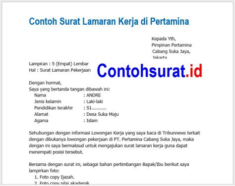 Detail Contoh Surat Lamaran Kerja Di Spbu Bagian Operator Koleksi Nomer