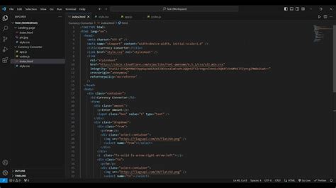 Divya Desai On Linkedin Third Technohacks Webdevelopment Internship Currencyconverter Vscode