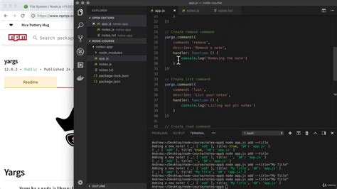 17 Argument Parsing With Yargs Part Ii Youtube