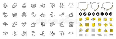 Set Of Teamwork Chart Friendship And Share Line Icons For Web App Pictogram Icon Vector Stock