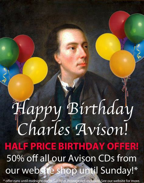 Avison Ensemble Happy Birthday Charles Avison Our Hero