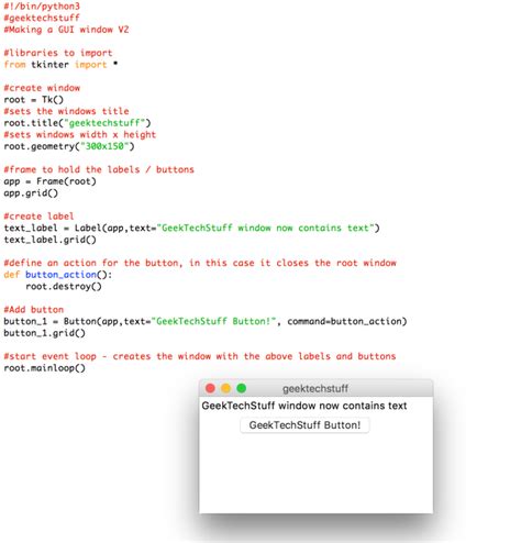 Creating A Basic Gui Window V2 Python Geektechstuff