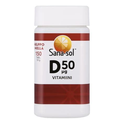 Sana Sol D Vitamiini Ravintolisä 50µg 150tabl