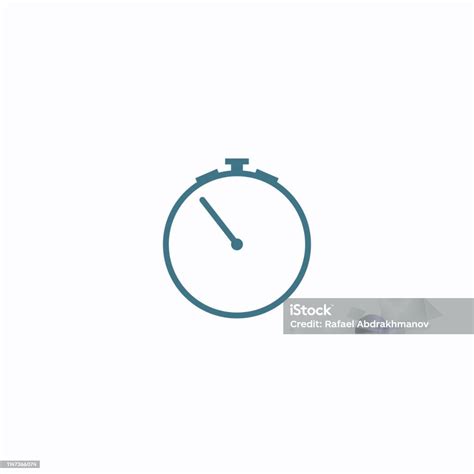 얇은 아웃 라인 스톱 워치 타이머 아이콘입니다 기하학적 평면 모양 요소입니다 추상 Eps 10 일러스트입니다 개념 벡터 기호입니다 0명에 대한 스톡 벡터 아트 및 기타