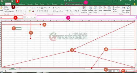 Mengenal Tampilan Antarmuka Excel 2016 Lengkap Kampus Office