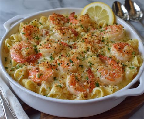 Baked Shrimp Scampi Casserole Cheesy Comfort Food Recipe Easy Step