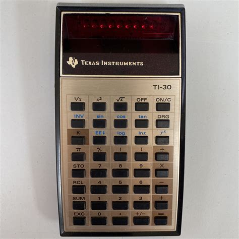 Texas Instruments TI 30 Calculator Original Version From 1976 Erix Collectables