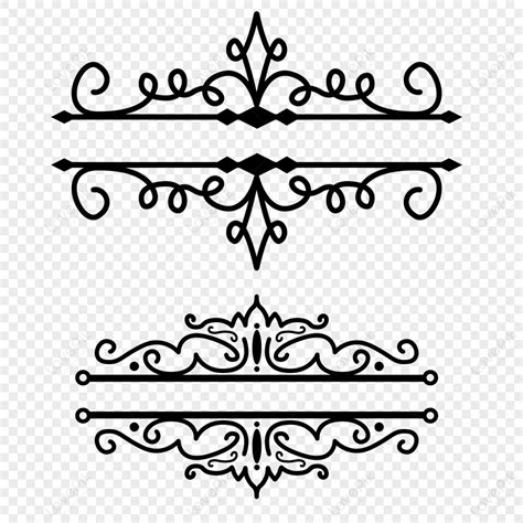 Black And White Retro Border Title Barelegant Patterneuropean Title Bar Png Free Download And