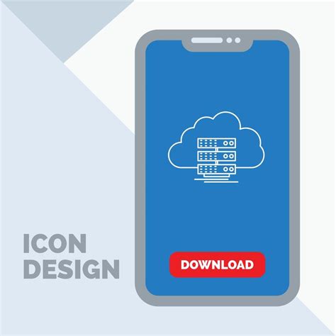 Cloud Storage Computing Data Flow Line Icon In Mobile For Download Page 12809766 Vector Art