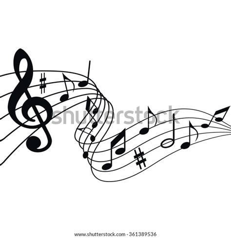 음악 노래 노트 음악 배경에서의 선율 스톡 벡터로열티 프리 361389536