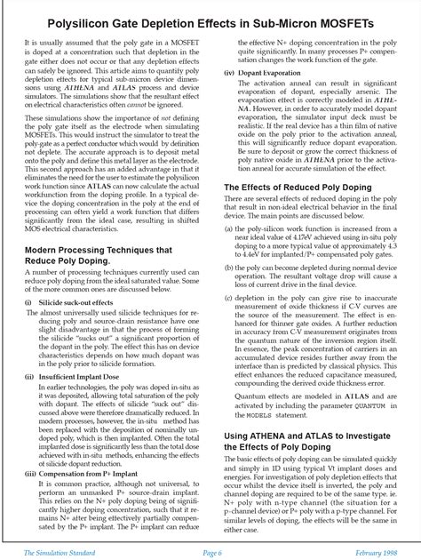 Polysilicon Gate Depletion Effects In Sub Micron Mosfets Silvaco