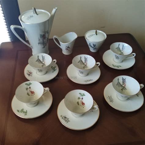 Сервиз за кафе Съдове Сервизи Прибори Тетевен Старинен сервиз за кафе мока Johann