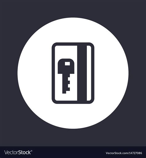 Electronic Pass Icon Over White Plastic Card Key Vector Image