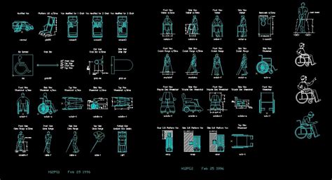 Handicap Cad Details Ada Requirement Sample Drawings