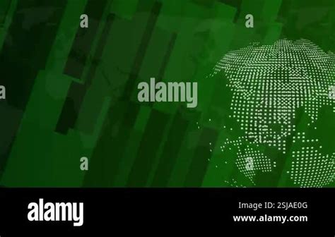 Digital Earth Globe Rotating Animation News Background Seamless Loop Breaking News Studio